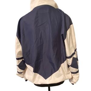 Jackets & Coats | Vintage Blue And White Windbreaker With Diamond And ...